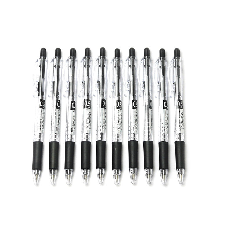 Knock Type Rubber Grip Ballpoint Pen 10pcs set – Daiso Australia